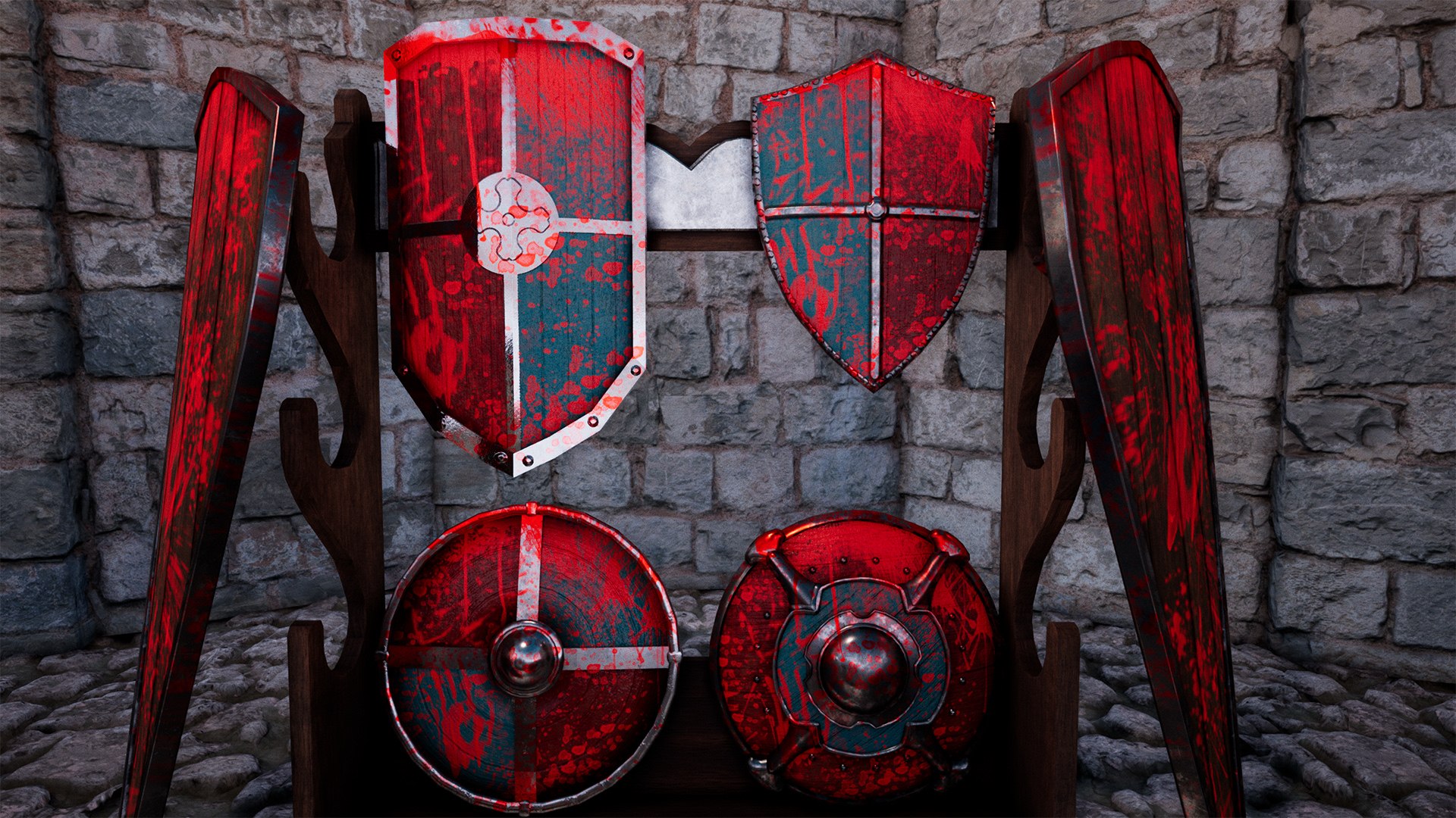 Shields Racks 44 Variations 3D Model - TurboSquid 1984175