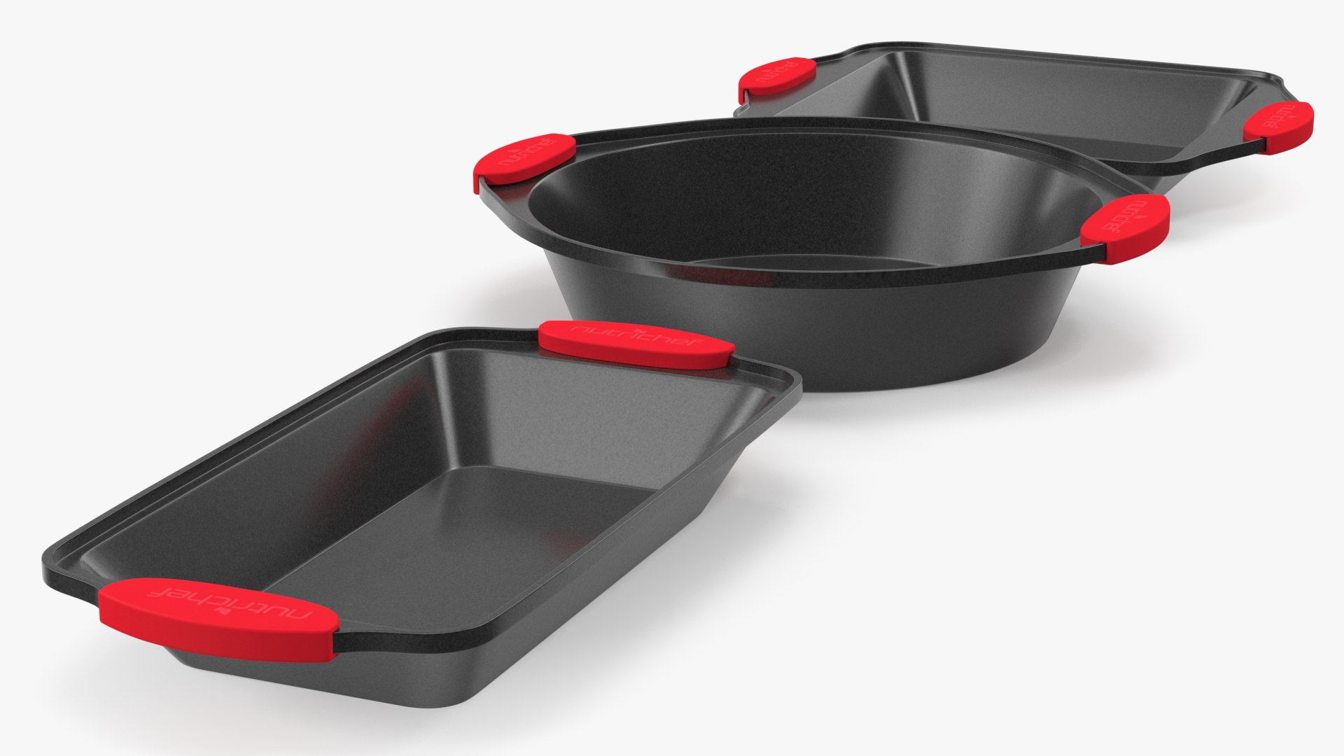 3D Model 3 Cake Baking Pan Set Non Stick - TurboSquid 1980774