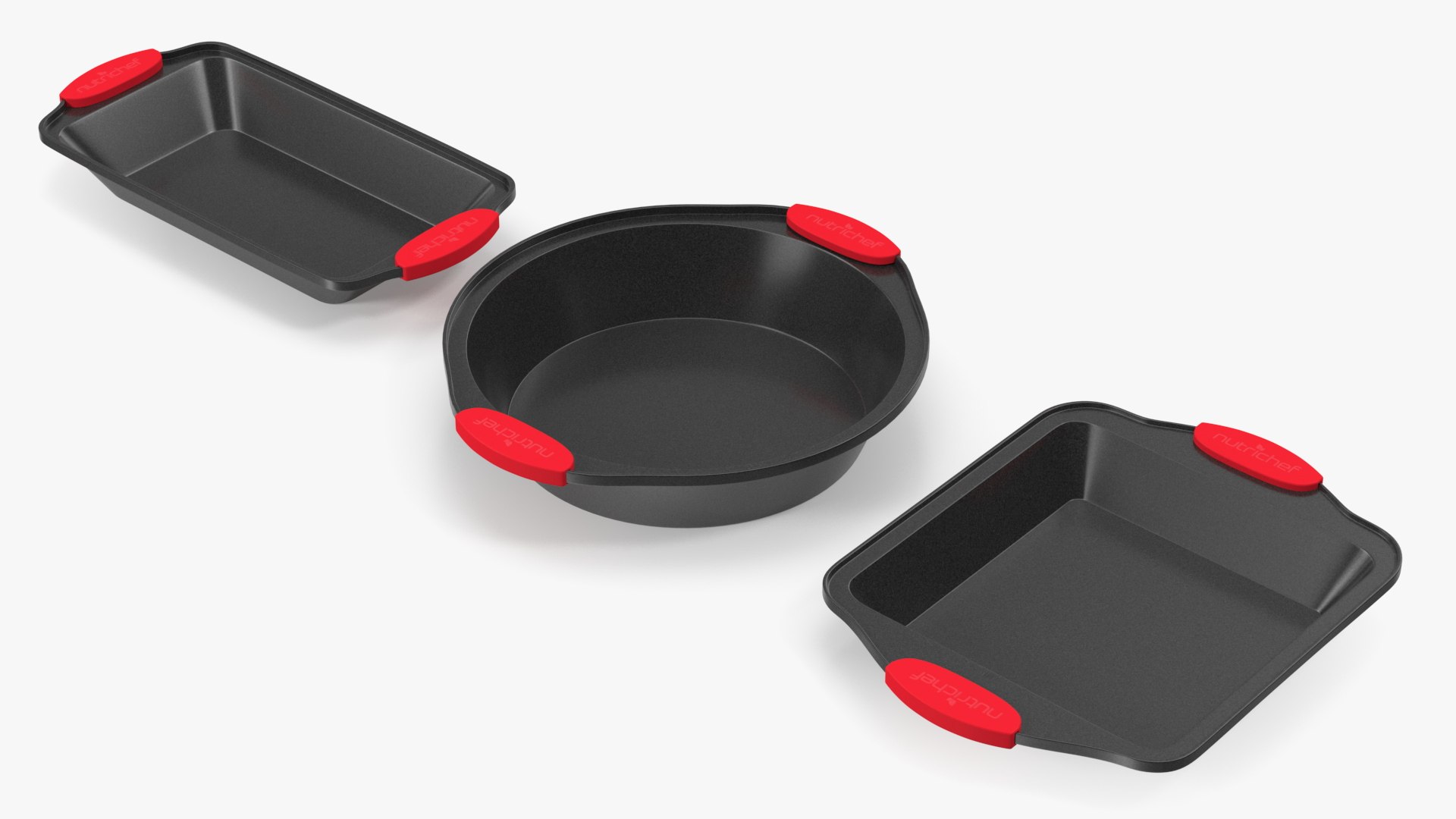 3D model 3 Cake Baking Pan Set Non Stick - TurboSquid 1980774