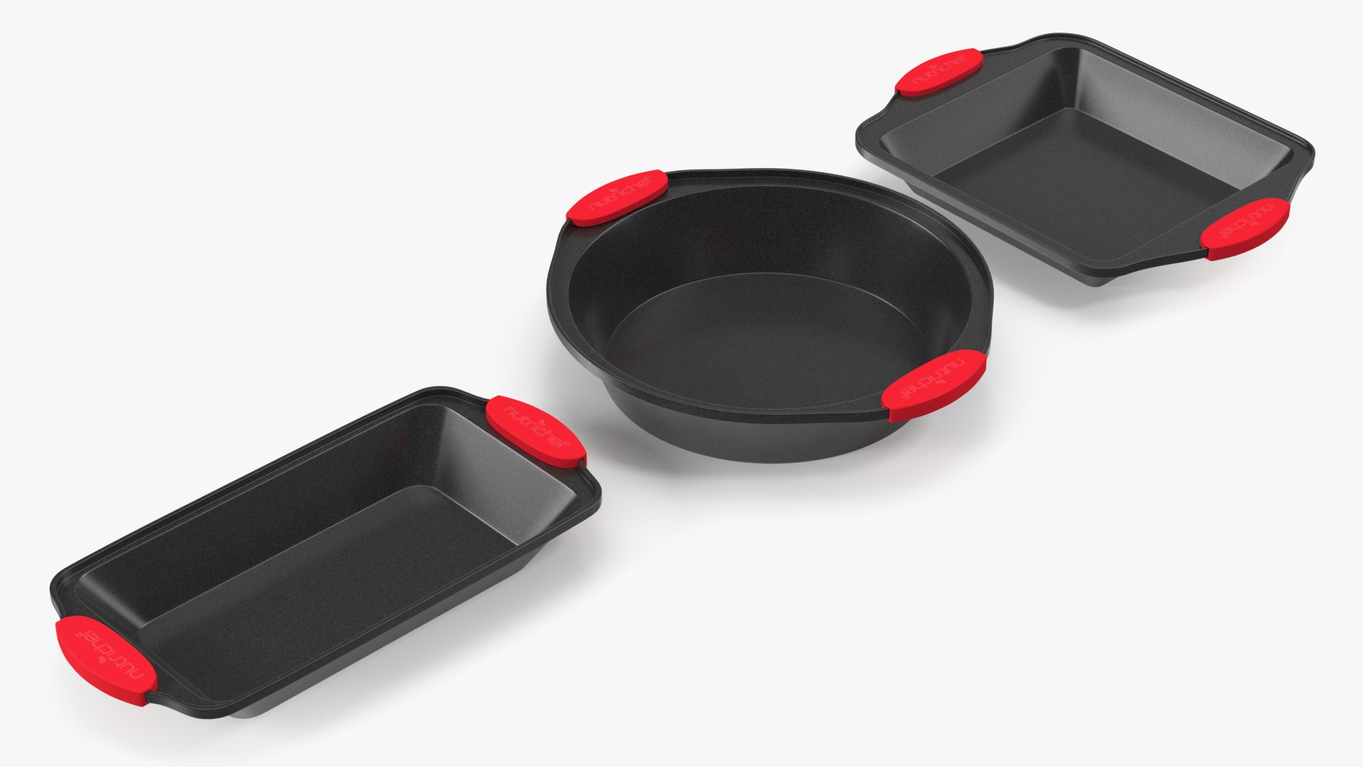 3D model 3 Cake Baking Pan Set Non Stick - TurboSquid 1980774
