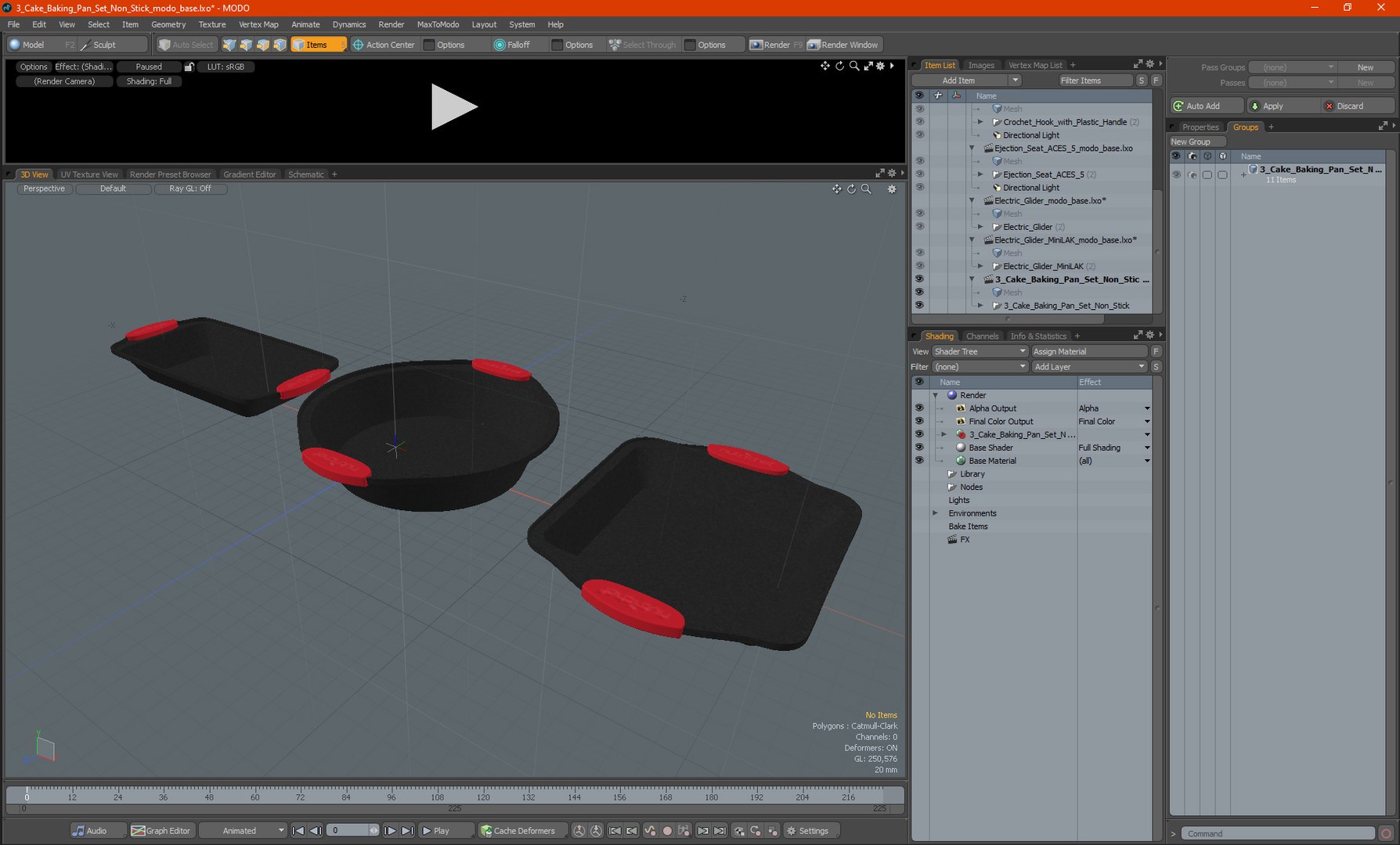 3D model 3 Cake Baking Pan Set Non Stick - TurboSquid 1980774