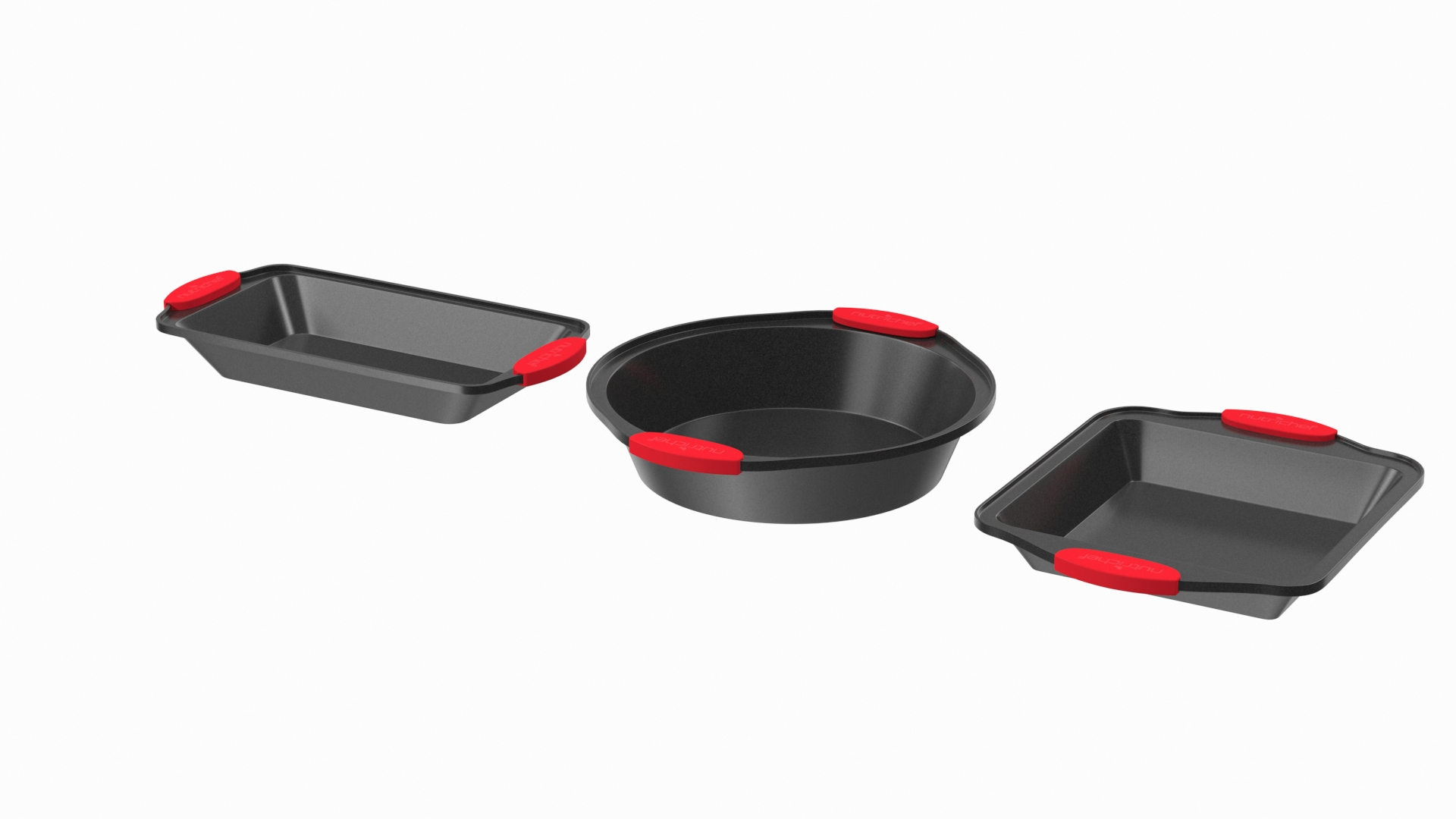 3D model 3 Cake Baking Pan Set Non Stick - TurboSquid 1980774
