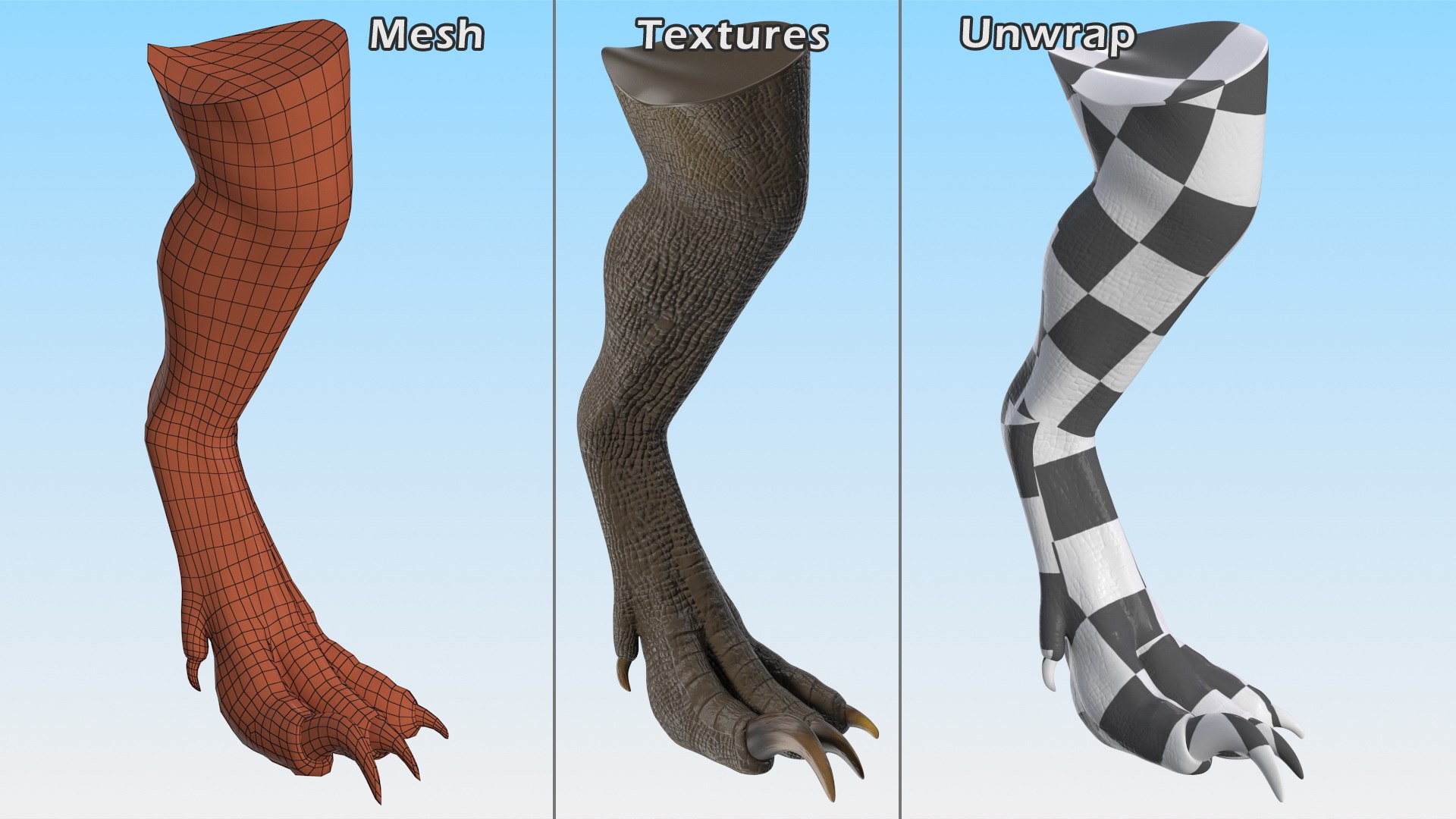 Indoraptor Leg 3D Model - TurboSquid 1884902