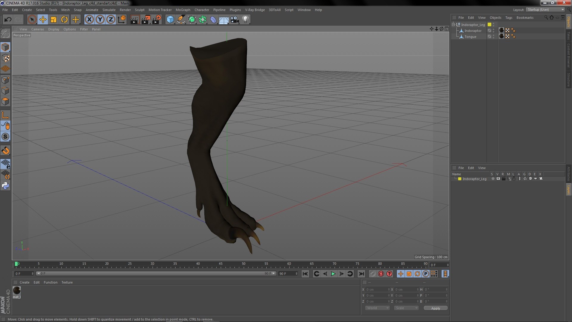 Indoraptor Leg 3D model - TurboSquid 1884902