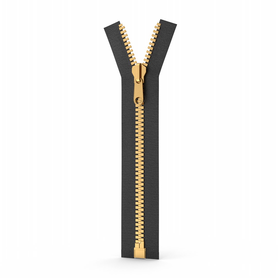 Gold Zipper And Slider Model - TurboSquid 2258079