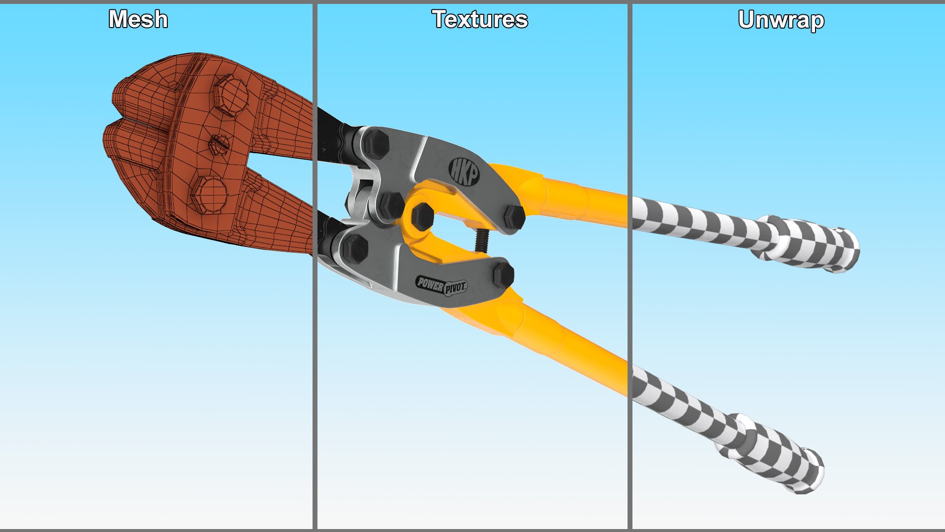 Bolt Cutter Tool Yellow Rigged 3D - TurboSquid 2218390