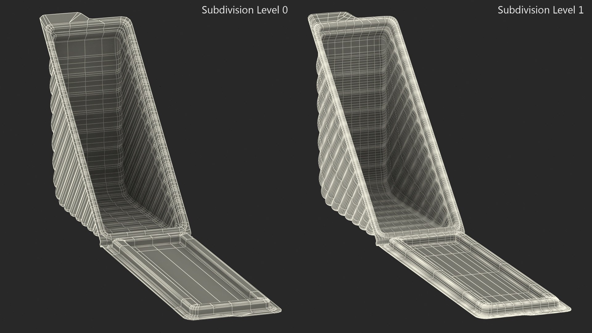 Plastic Sandwich Wedge Open 3D - TurboSquid 1987246