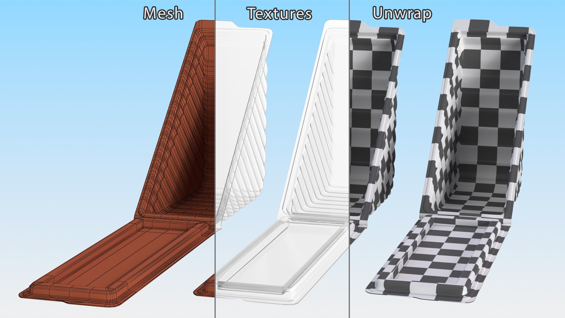 Plastic Sandwich Wedge Open 3D - TurboSquid 1987246