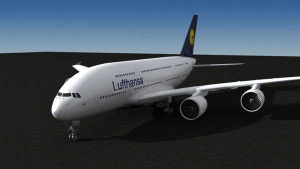 modelo 3d Lufthansa Boeing 747 y Airbus A380 - TurboSquid 2130376
