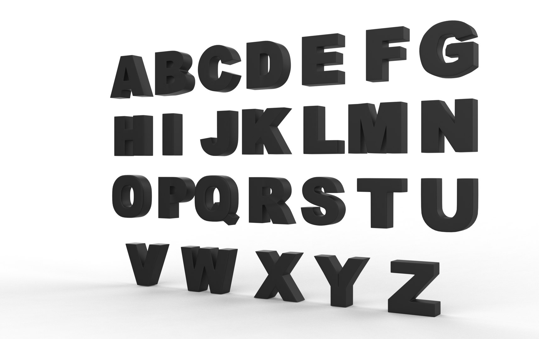A To Z English Alphabet 3D Model Model - TurboSquid 2332974