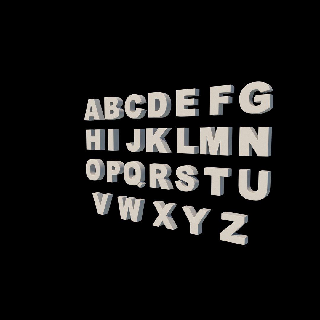 A To Z English Alphabet 3D Model Model - TurboSquid 2332974