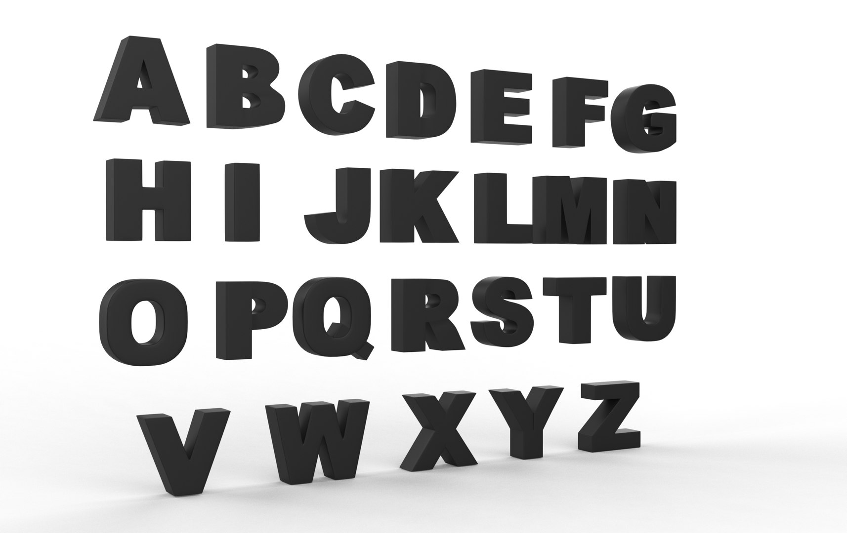 A To Z English Alphabet 3D Model Model - TurboSquid 2332974