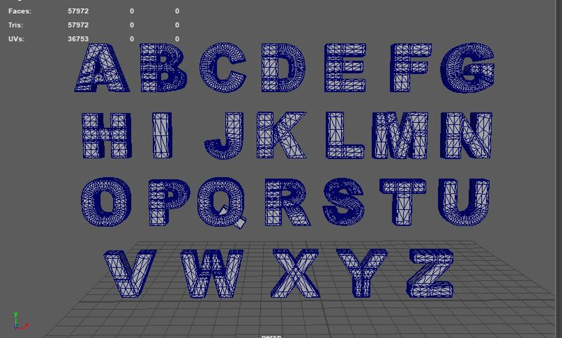 A To Z English Alphabet 3D Model Model - TurboSquid 2332974