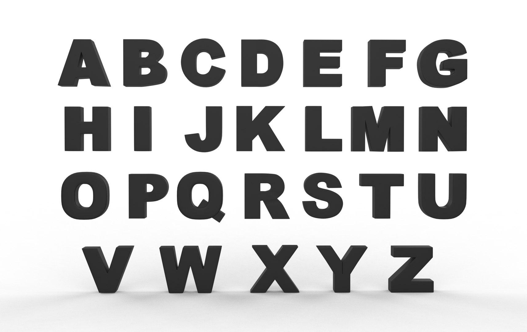 A To Z English Alphabet 3D Model Model - TurboSquid 2332974