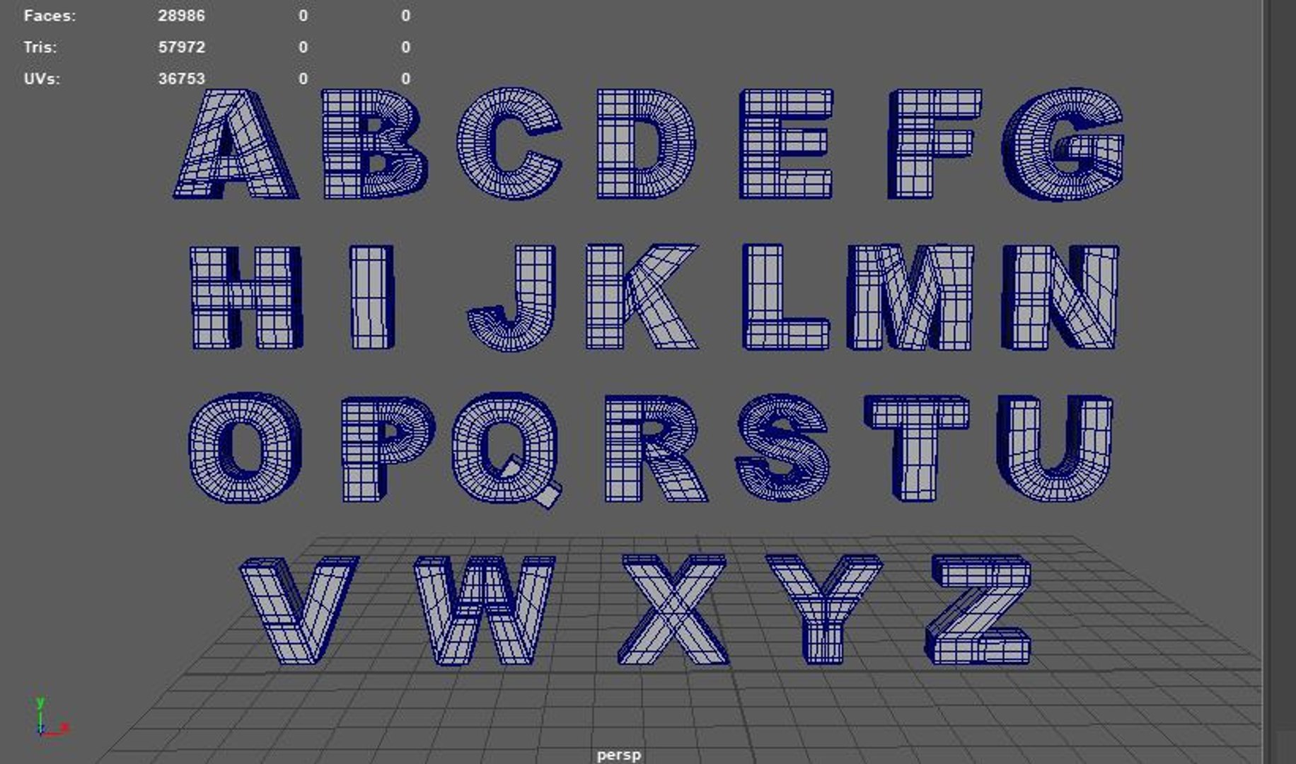 A To Z English Alphabet 3D Model Model - TurboSquid 2332974