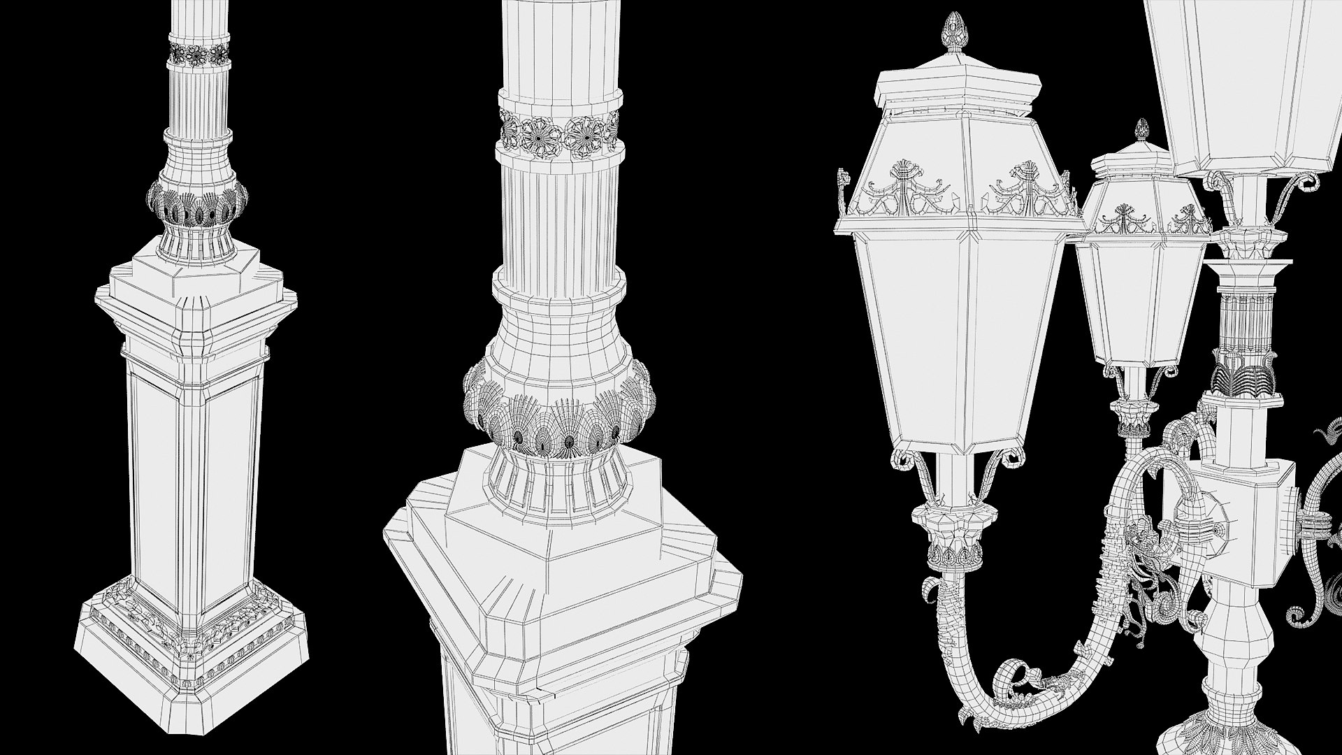 Vintage London Street Light 3D Model - TurboSquid 1584038