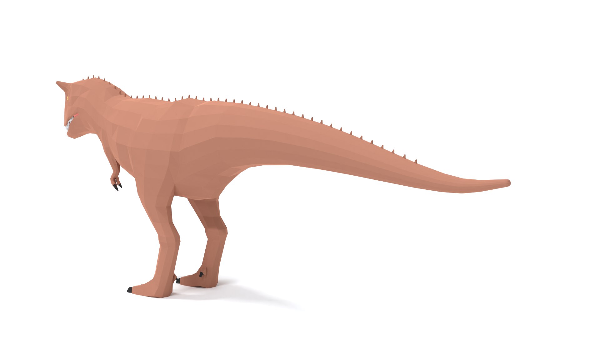 Low Poly Cartoon Carnotaurus Dinosaur 3D Model - TurboSquid 1846008
