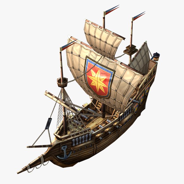 Fragata dos desenhos animados Modelo 3D - TurboSquid 1047724