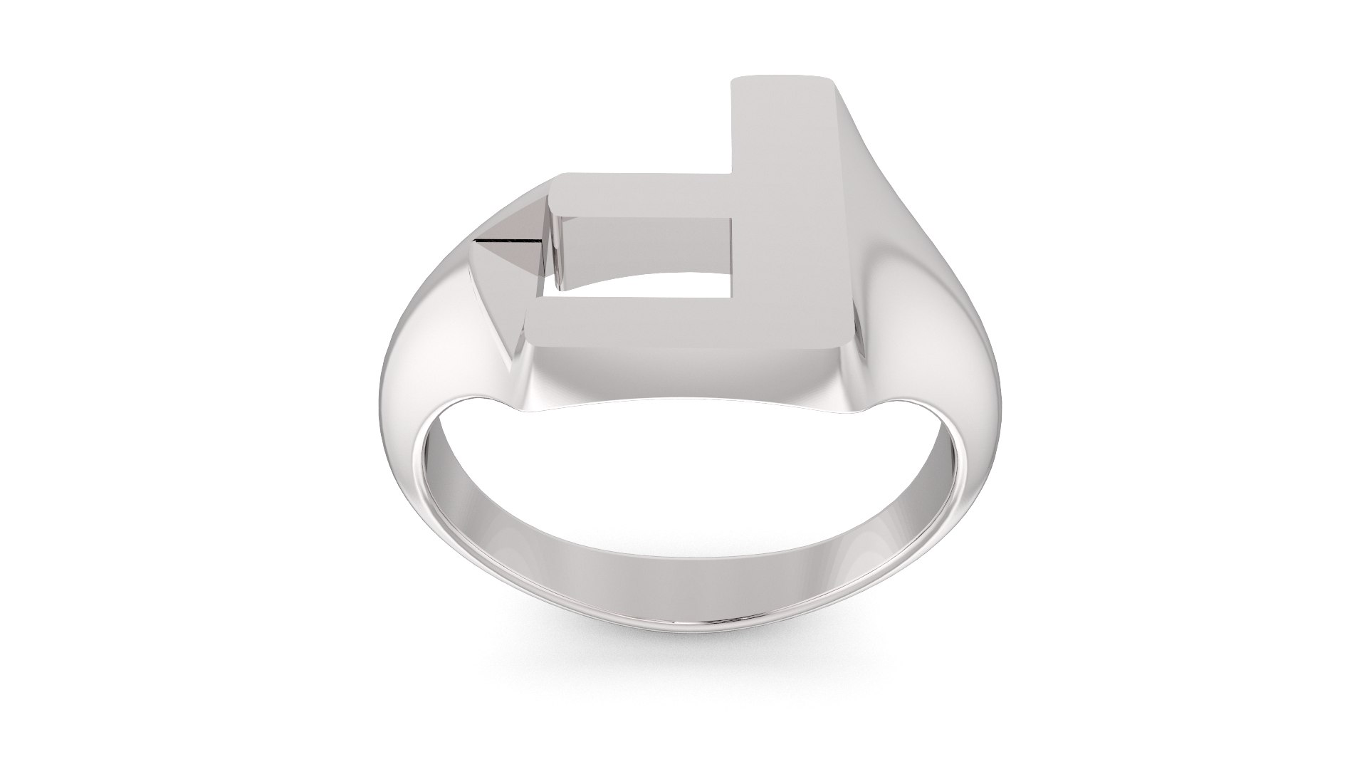 3D Alphabet Signet Ring F - TurboSquid 2082720