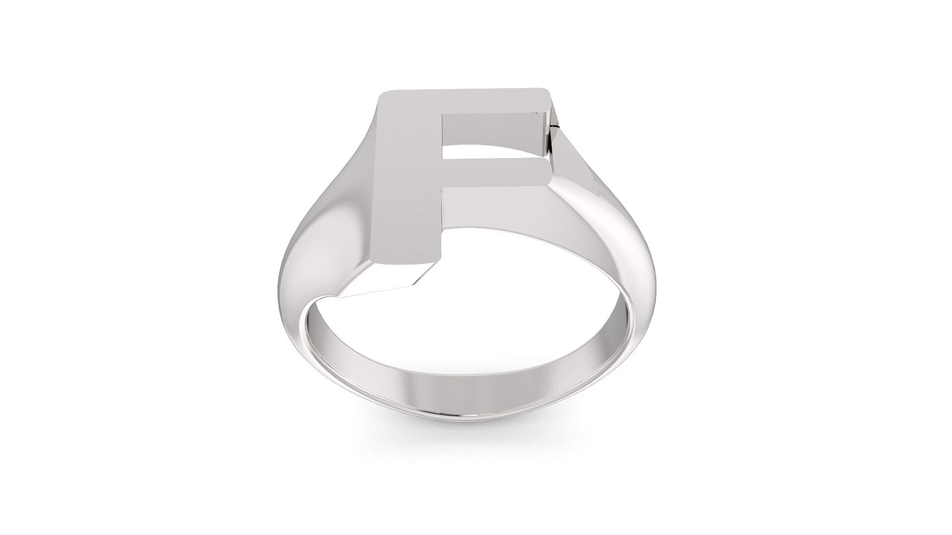 3D Alphabet Signet Ring F - TurboSquid 2082720