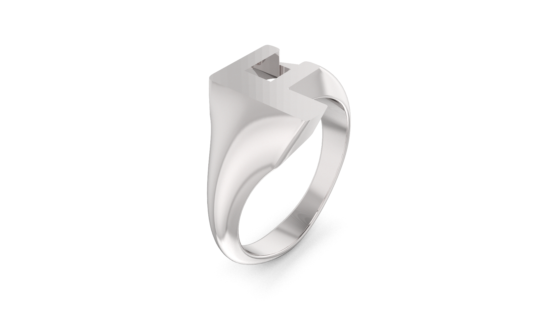 3D Alphabet Signet Ring F - TurboSquid 2082720