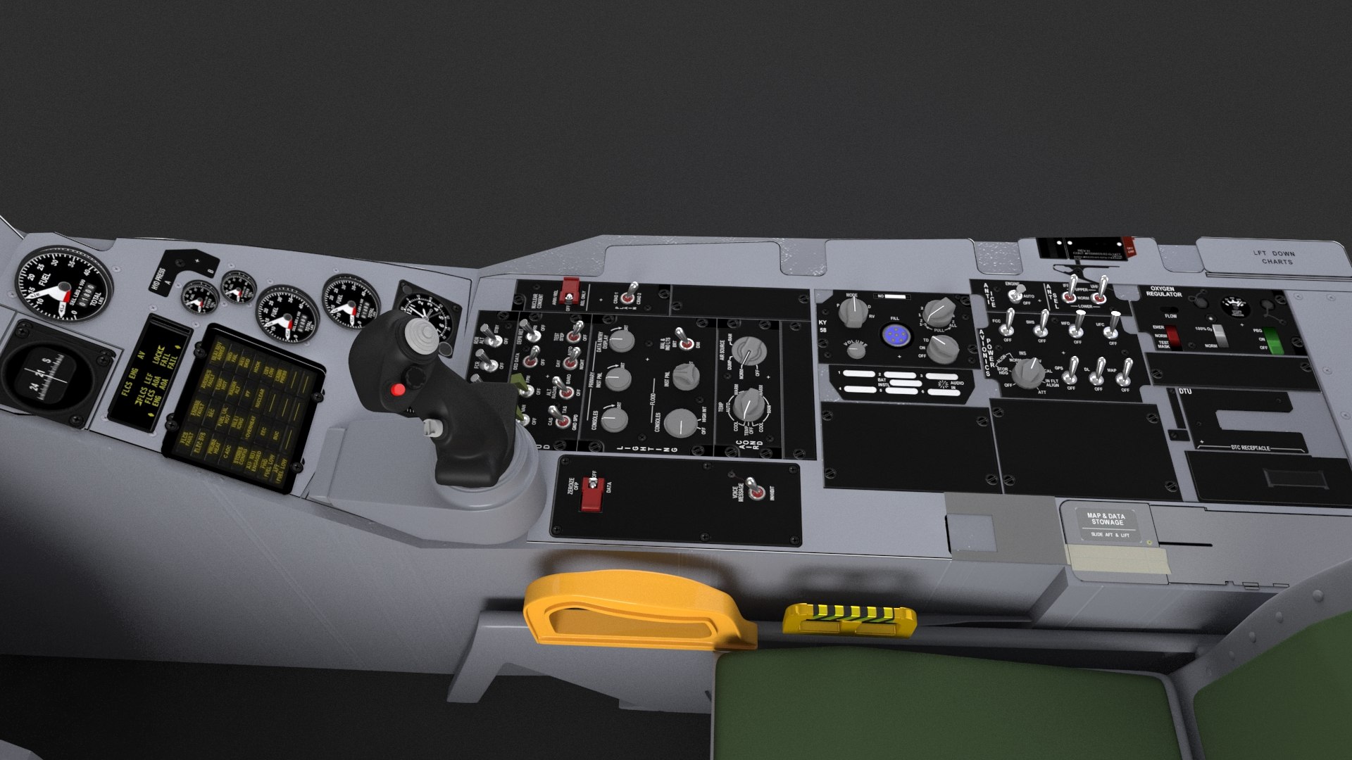 3D F 16 Cockpit - TurboSquid 1924485