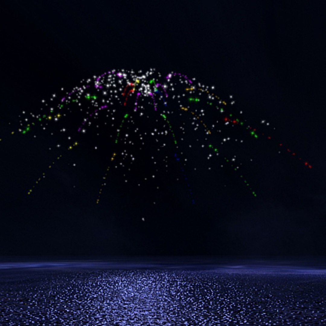 Particle Fireworks 3d Model
