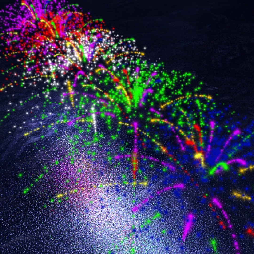 Particle Fireworks 3d Model