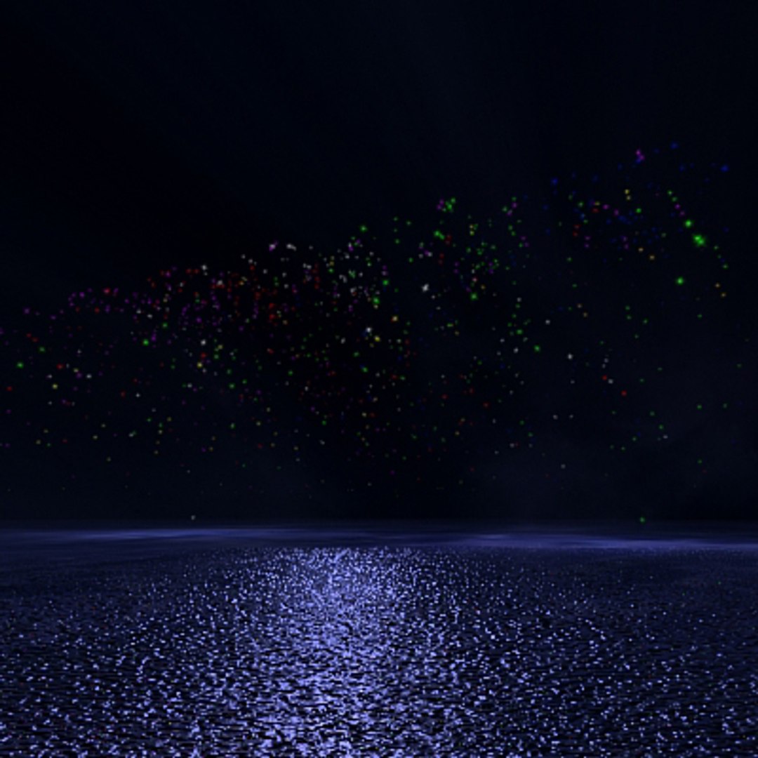 Particle Fireworks 3d Model