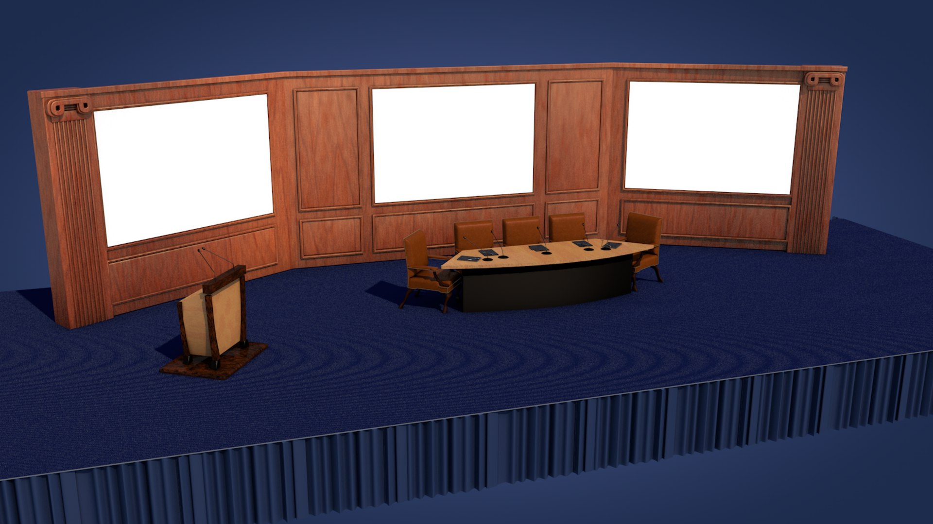 3D Stage Wood Paneling Model - TurboSquid 1302730