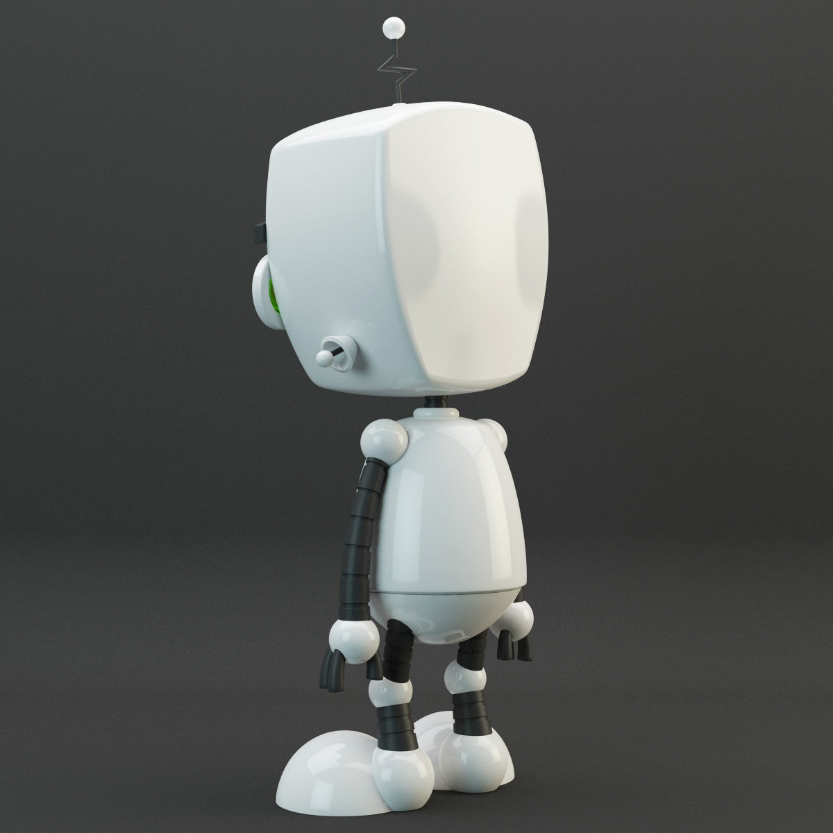 cartoon robot 3d model