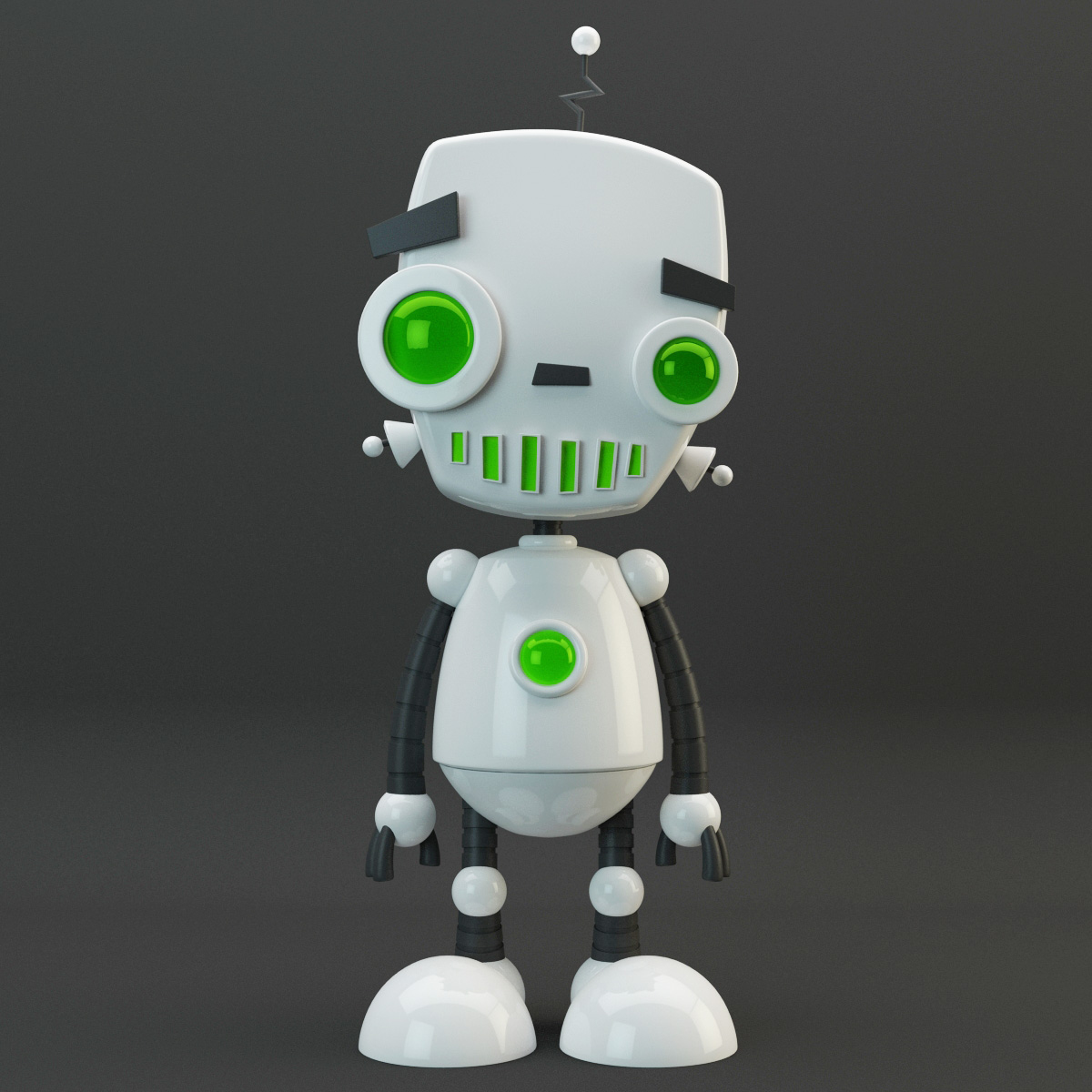 cartoon robot 3d model