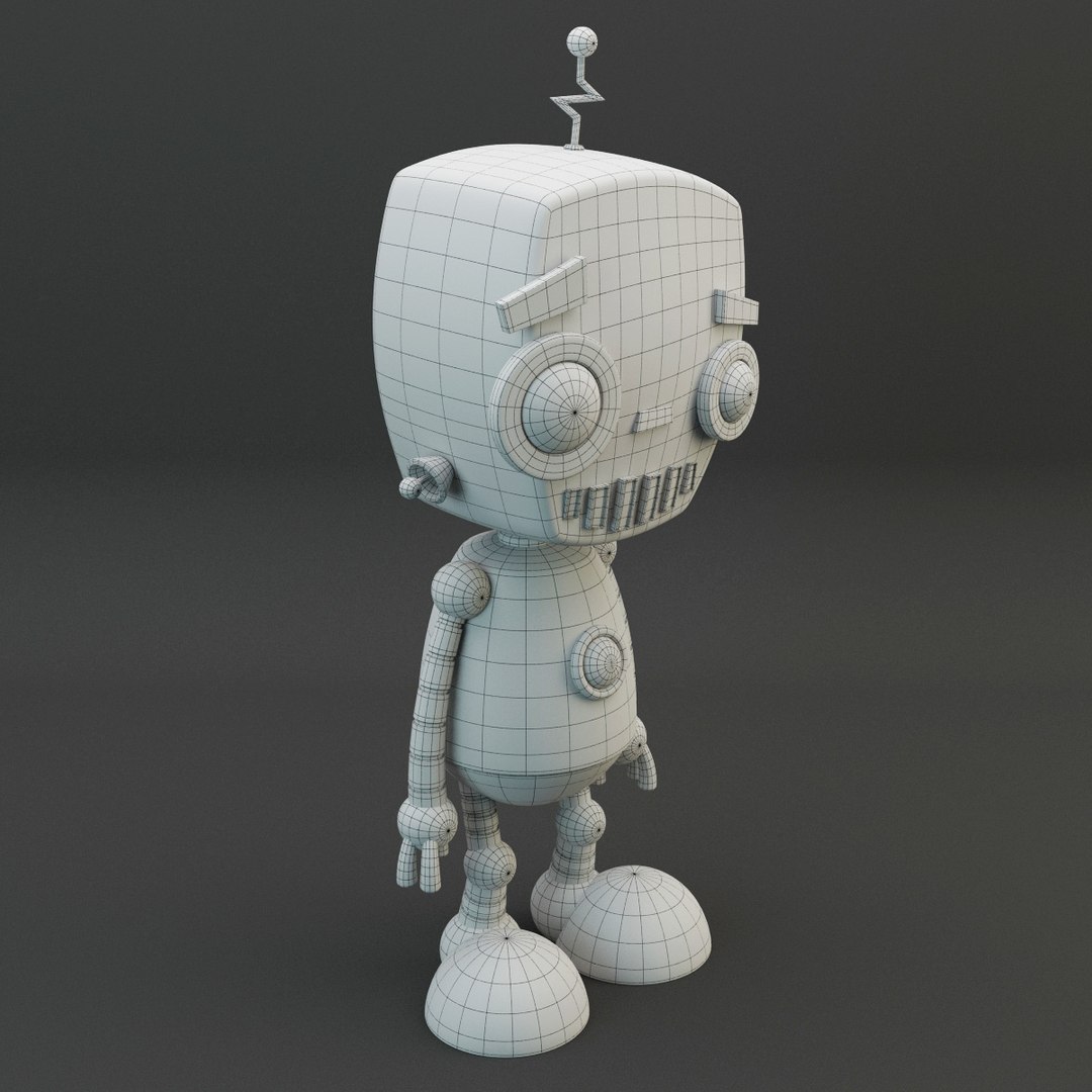 Cartoon Robot 3d Model