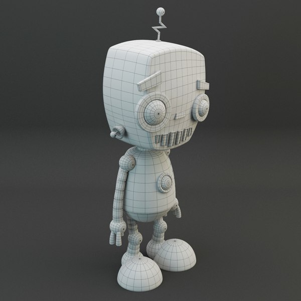 cartoon robot 3d model