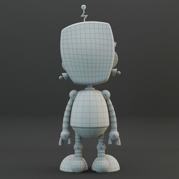 cartoon robot 3d model
