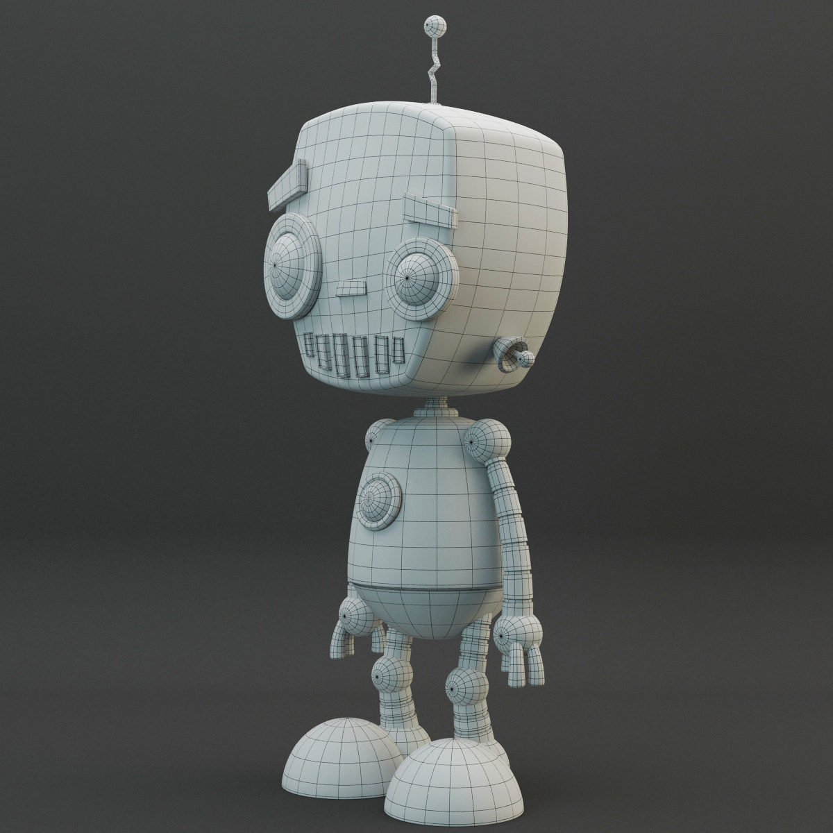 cartoon robot 3d model