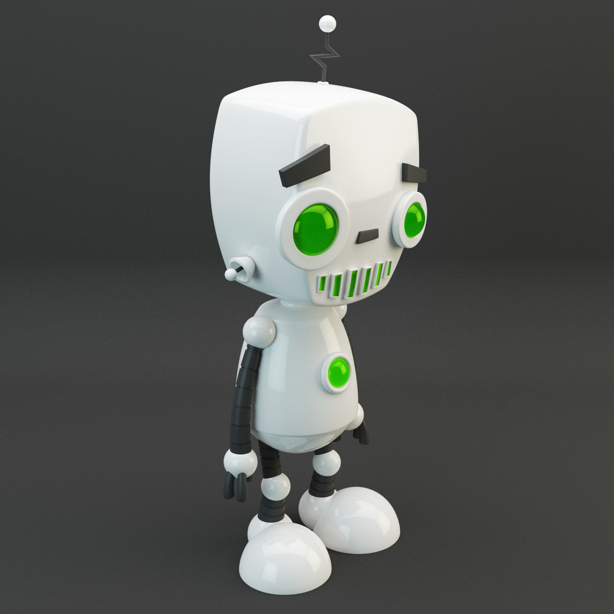 cartoon robot 3d model