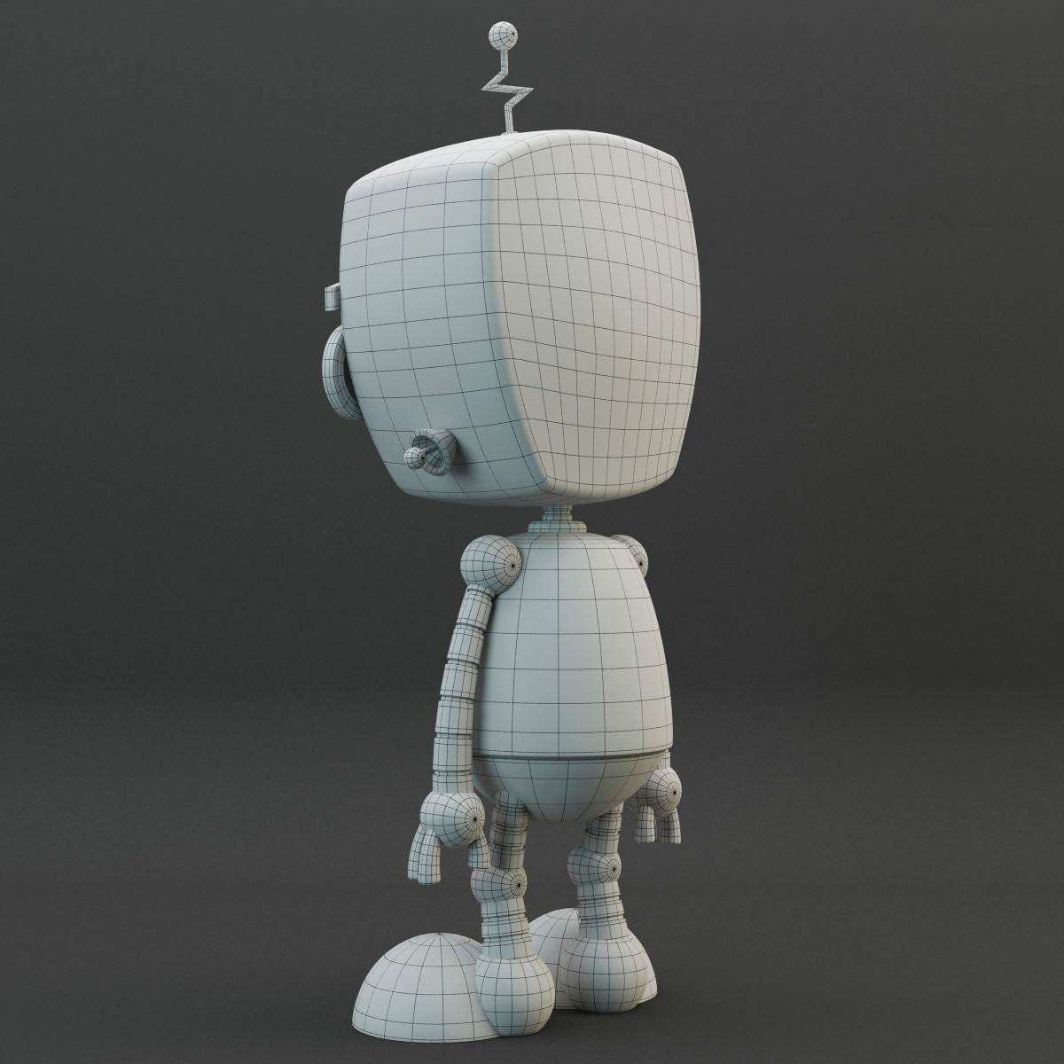 cartoon robot 3d model