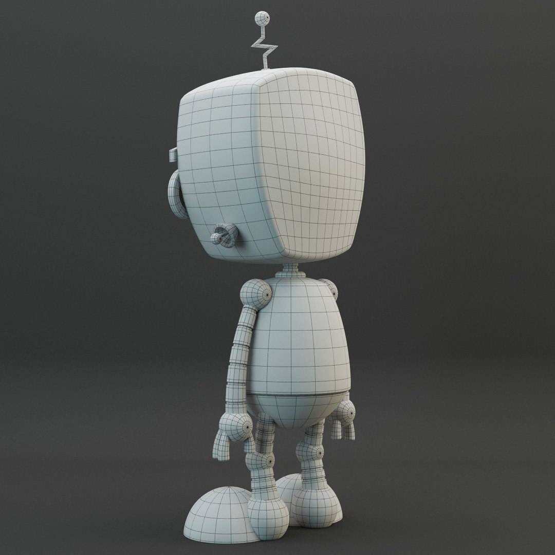 Cartoon Robot 3d Model