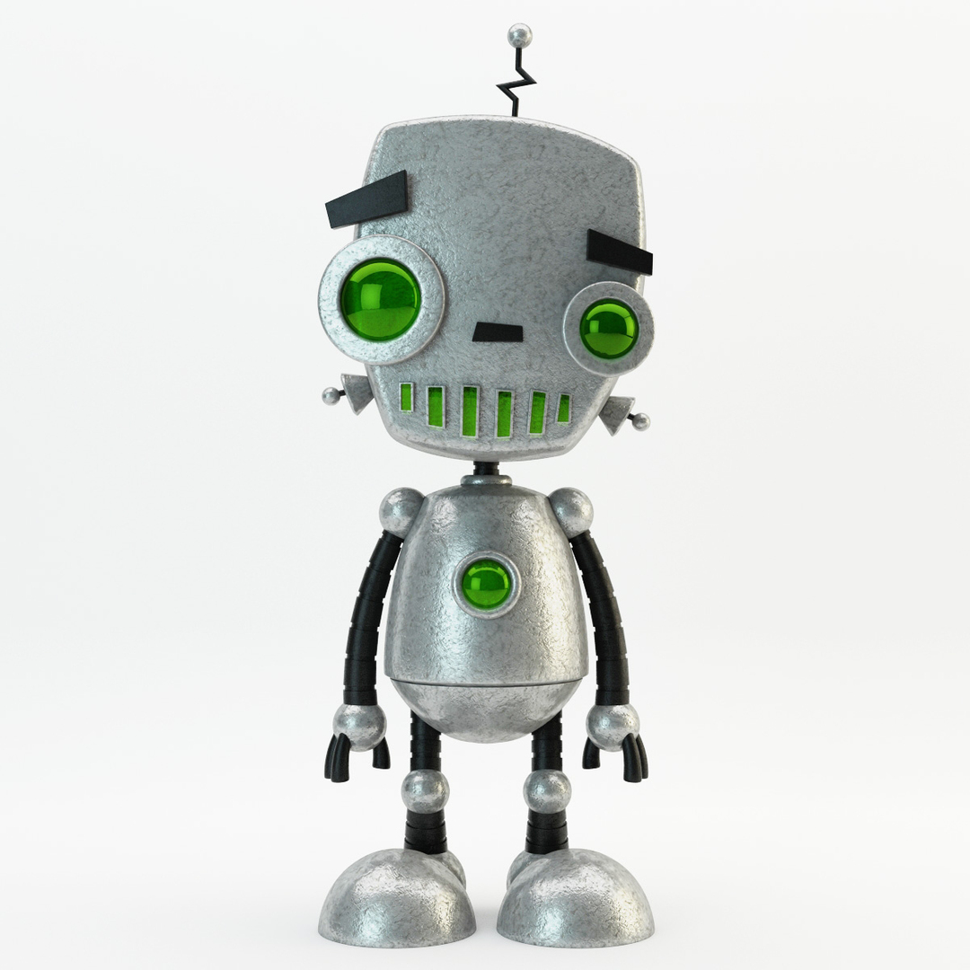cartoon robot 3d model