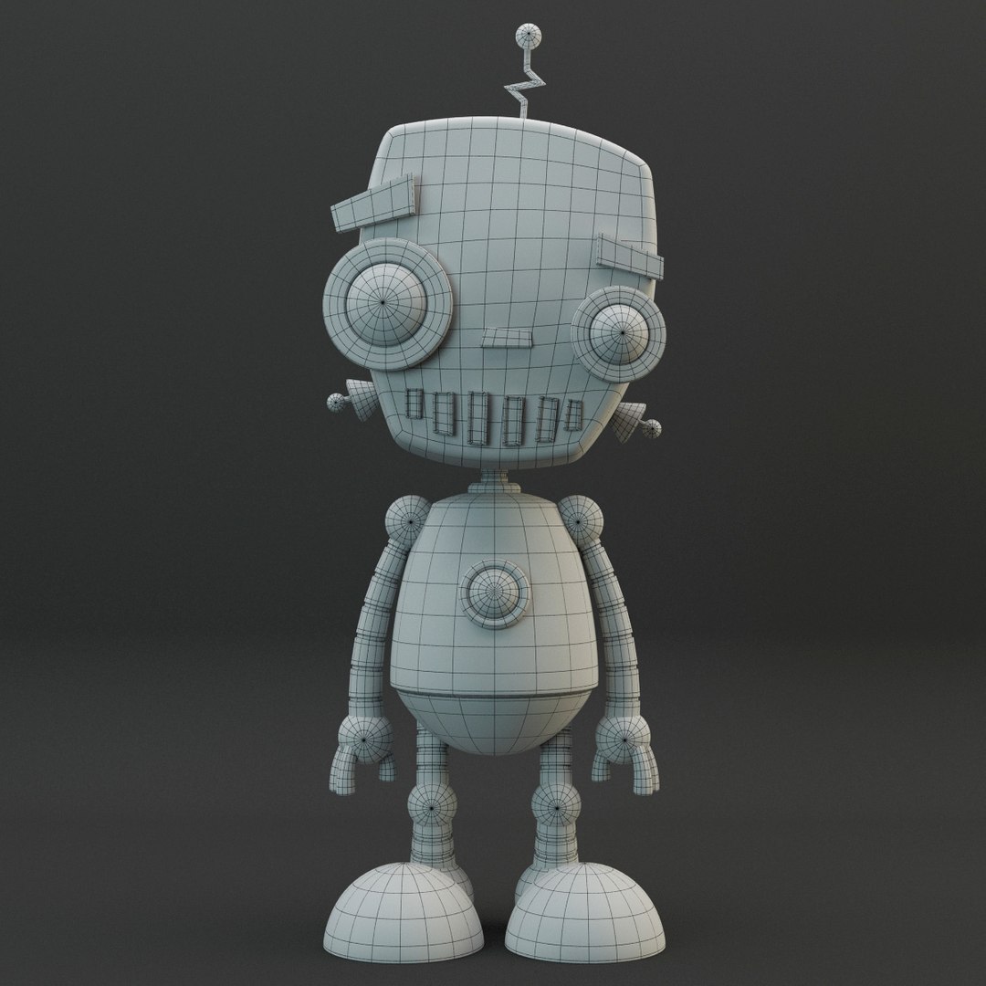 Cartoon Robot 3d Model