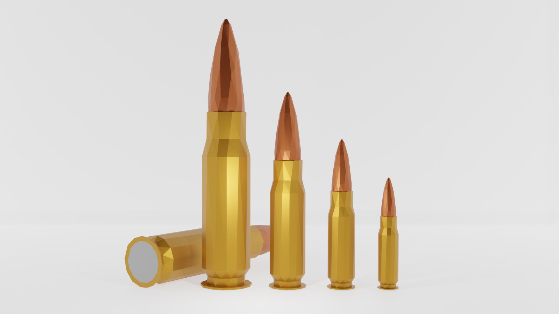 Bullets Low Poly 3D Model - TurboSquid 1876436