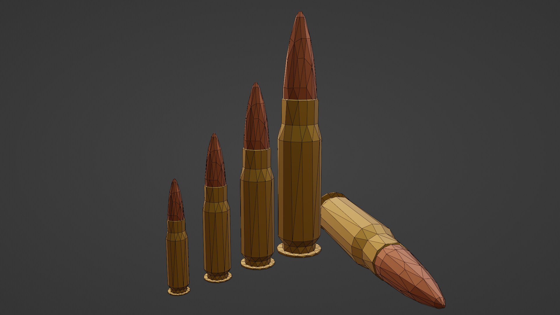 Bullets Low Poly 3D Model - TurboSquid 1876436