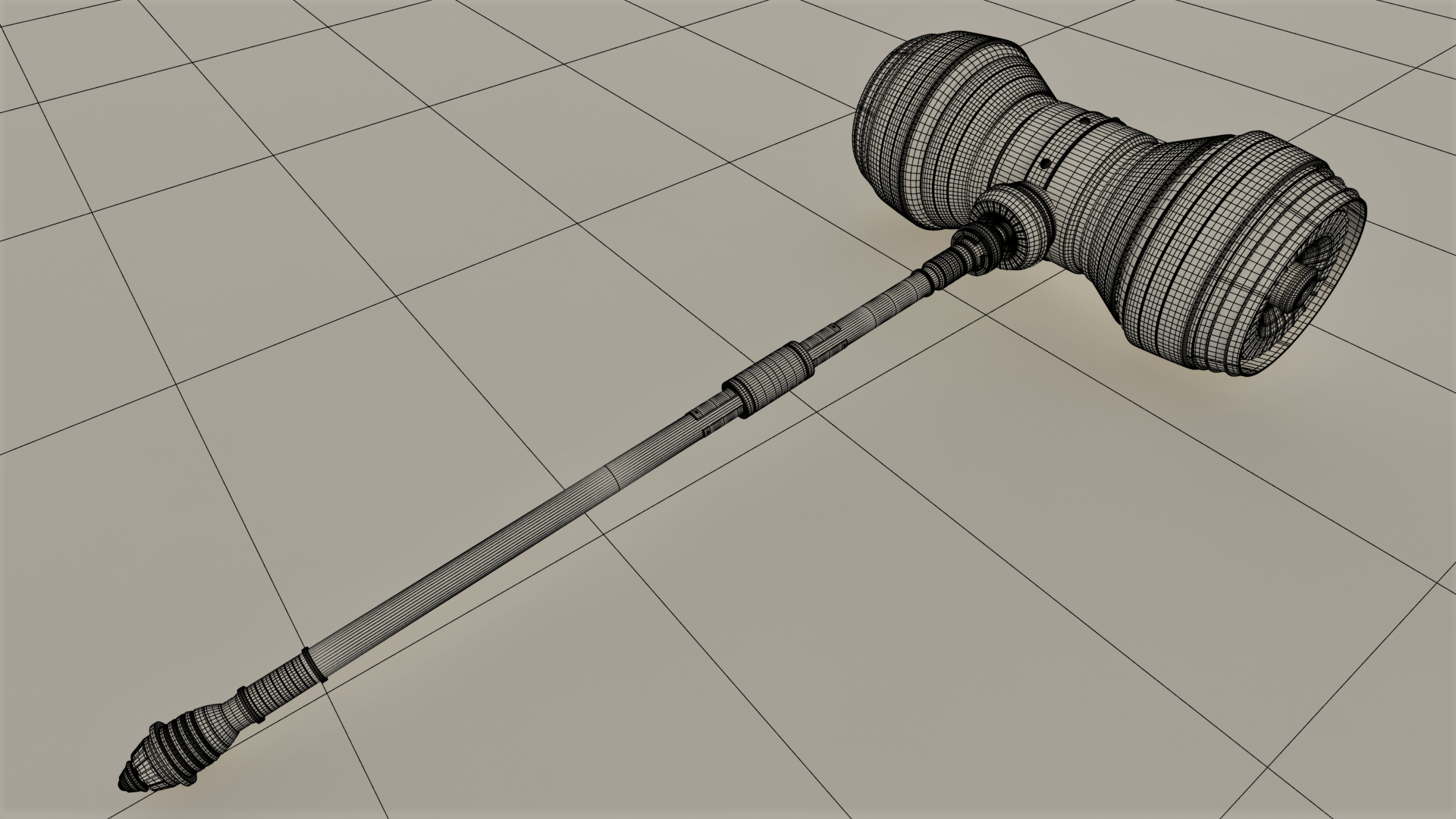 Sci-Fi Hammer V2 3D model - TurboSquid 1814467