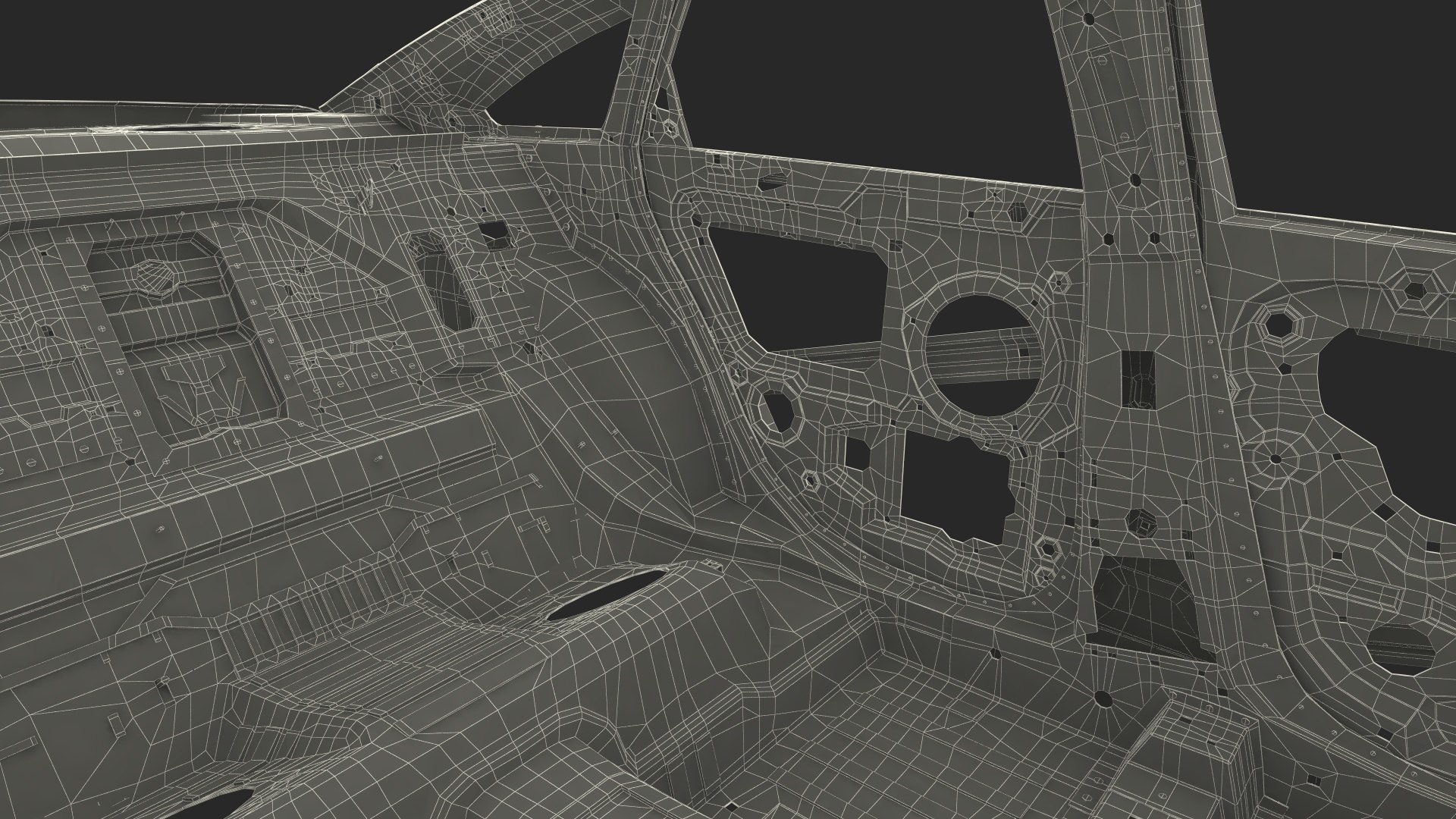 Sedan Frame Structure Model - TurboSquid 2208689