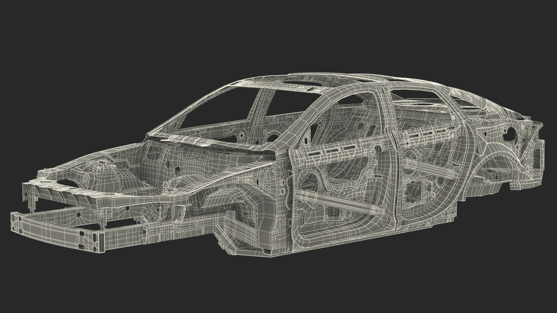 Sedan Frame Structure Model - TurboSquid 2208689