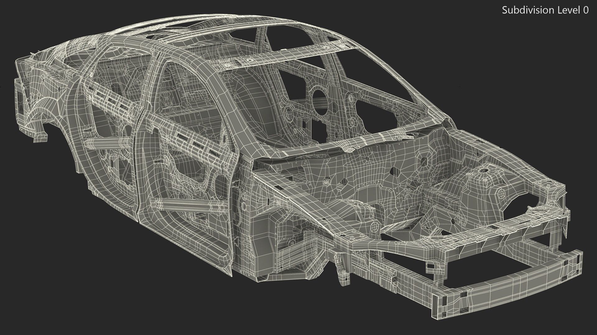 Sedan Frame Structure Model - TurboSquid 2208689