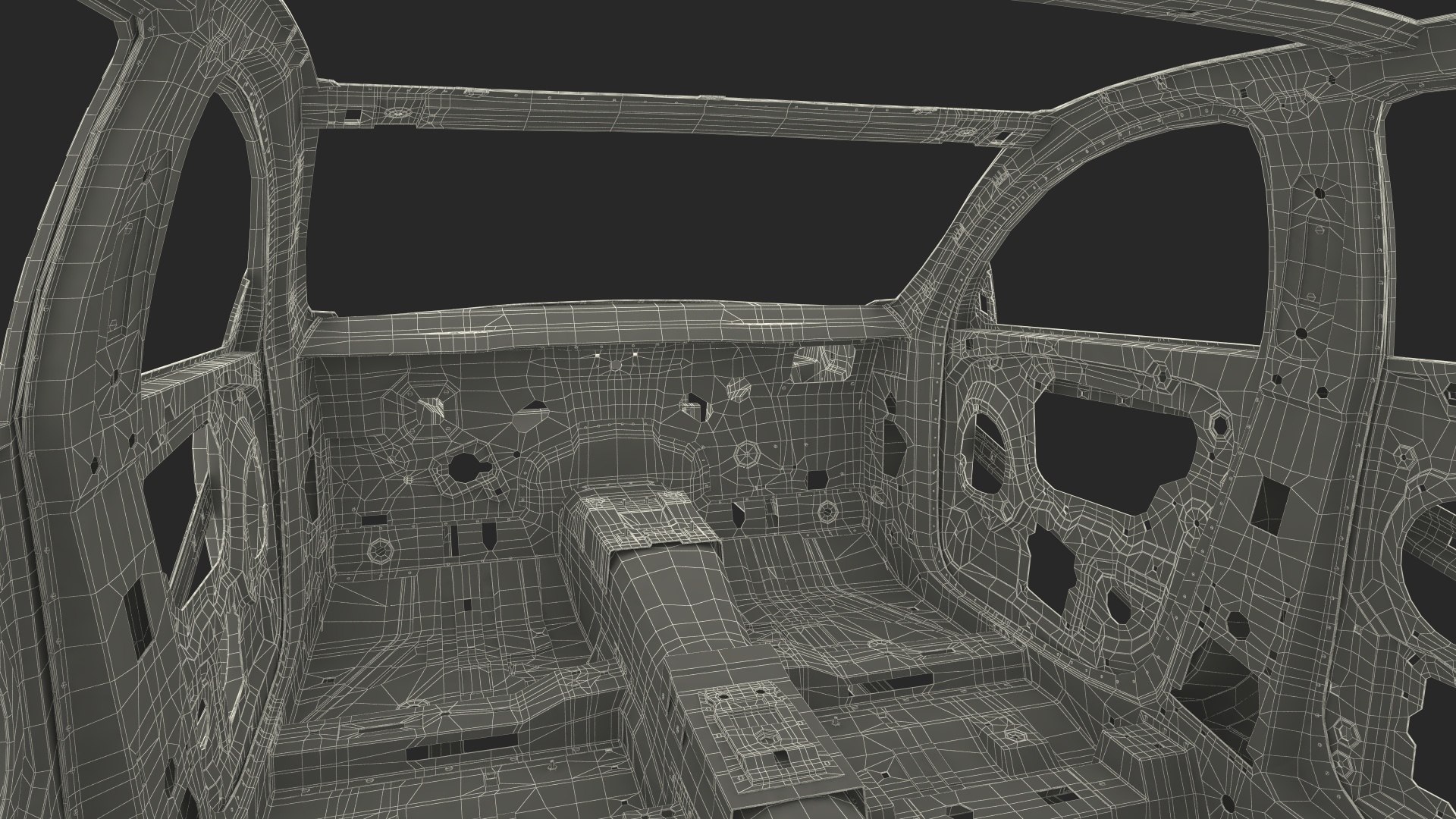 Sedan Frame Structure Model - TurboSquid 2208689