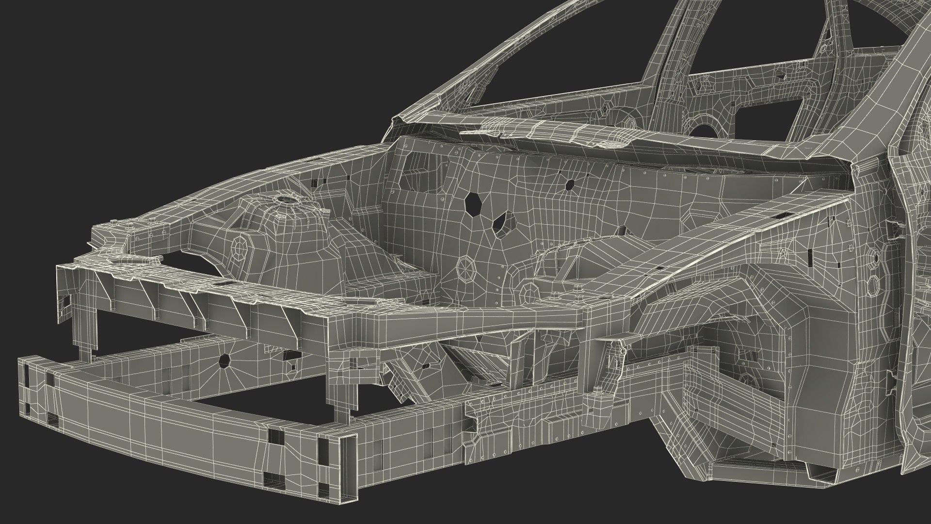 Sedan Frame Structure Model - TurboSquid 2208689