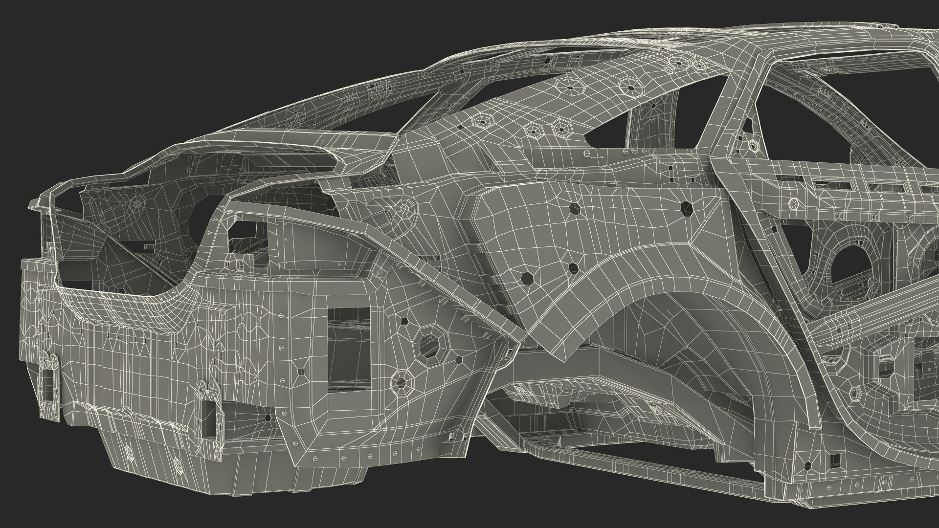 Sedan Frame Structure Model - TurboSquid 2208689